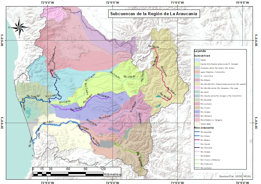 Cuencas y subcuencas - Kimun-Ko